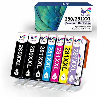 7x Premium Ink Cartridges for Canon 280 281 XXL Pixma TR8520 TS6100 ...