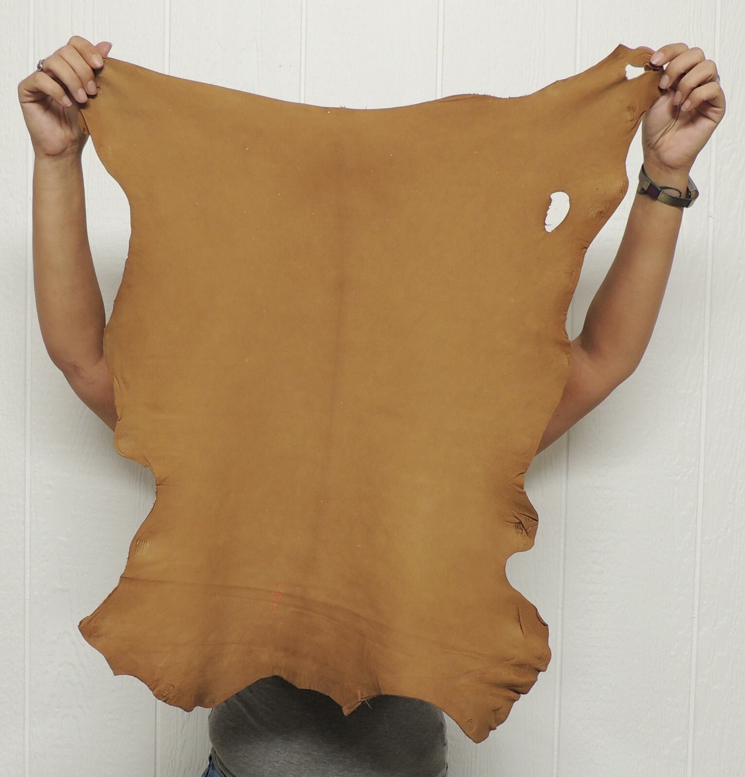 SADDLE BUCKSKIN Leather Hide for Native Crafts Taxidermy SCA LARP Skin ...