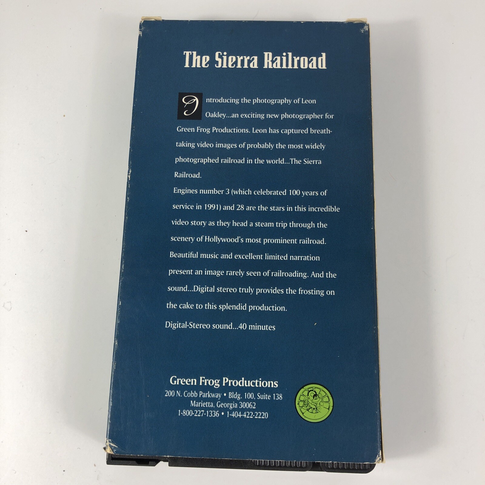 The Sierra Railroad Engine #3 #28 Steam Trains VHS tape World Famous ...