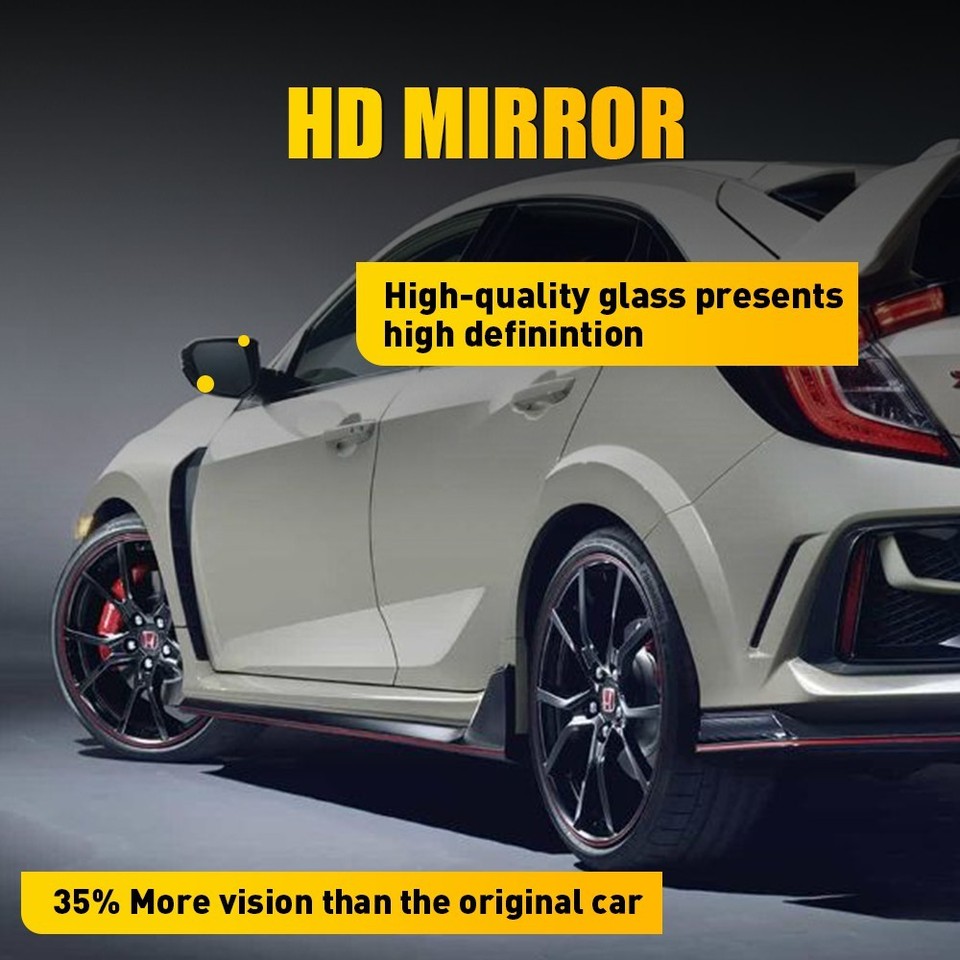 Heated For 16-21 Honda Civic Left Driver View Wing Mirror Glass ...