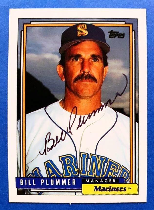 BILL PLUMMER Seattle Mariners 1992 Topps SIGNED / AUTOGRAPH Baseball ...