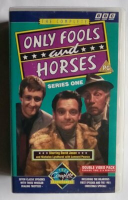 Retro BBC Comedy Only Fools And Horses Watching Complete Series One VHS ...