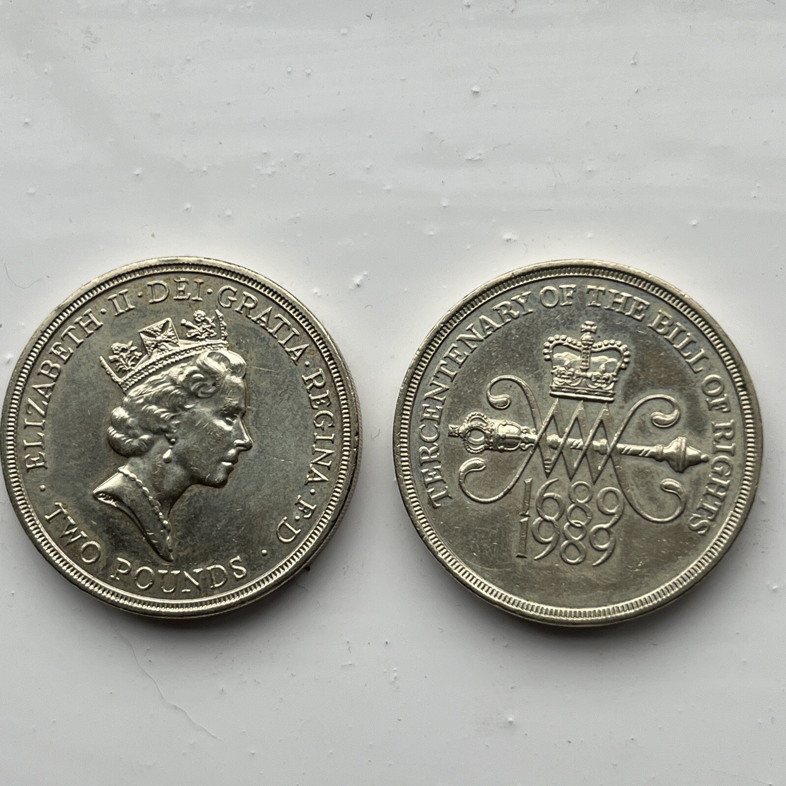 RARE £2 Two Pound Coin 1989 Tercentenary of the Bill of Rights (1689 ...
