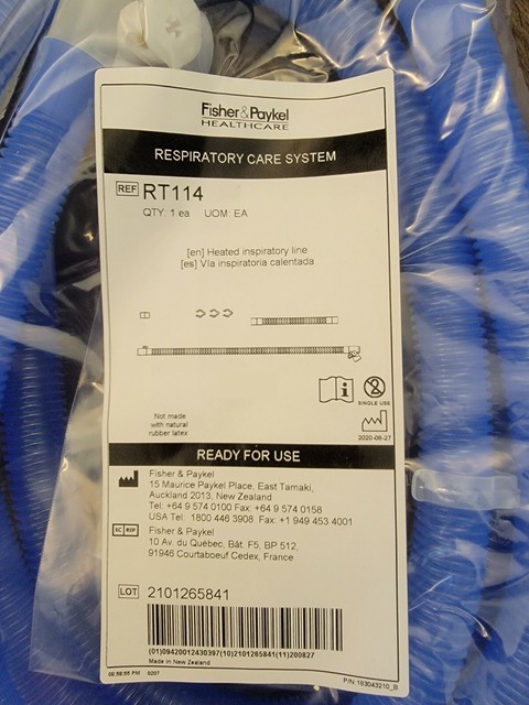 Fisher & Paykel RT380 2 Dual Limb Adult Breathing Circuit Kit - 10 Box ...