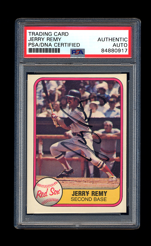 JERRY REMY SIGNED 1981 FLEER PSA/DNA AUTOGRAPHED BOSTON RED SOX HALL OF ...