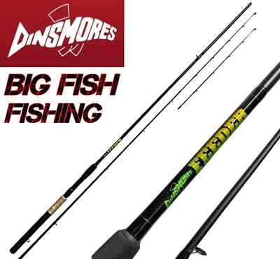 DINSMORES 9ft Feeder Fishing Rod 2 Piece Carp/Coarse Rod & Spare Tip ...