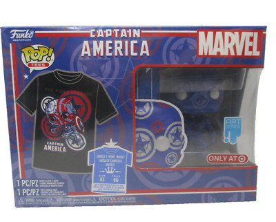 Funko Pop Tees Captain America Boxed Set Size XL | eBay