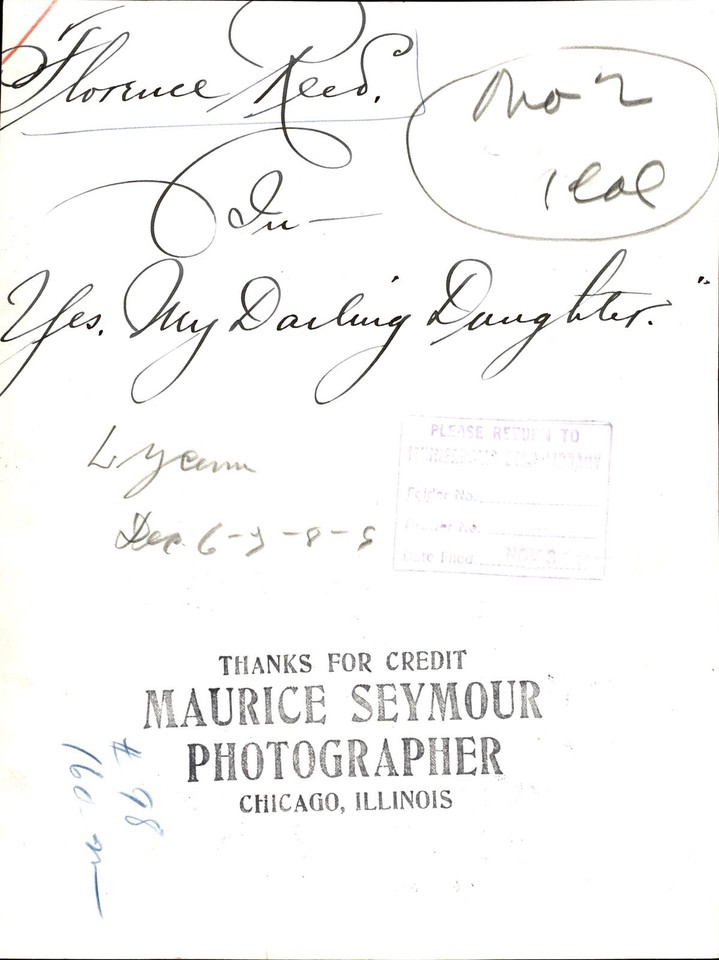 LD354 1937 Orig Photo FLORENCE REED in Mark Reed's Play YES, MY DARLING ...