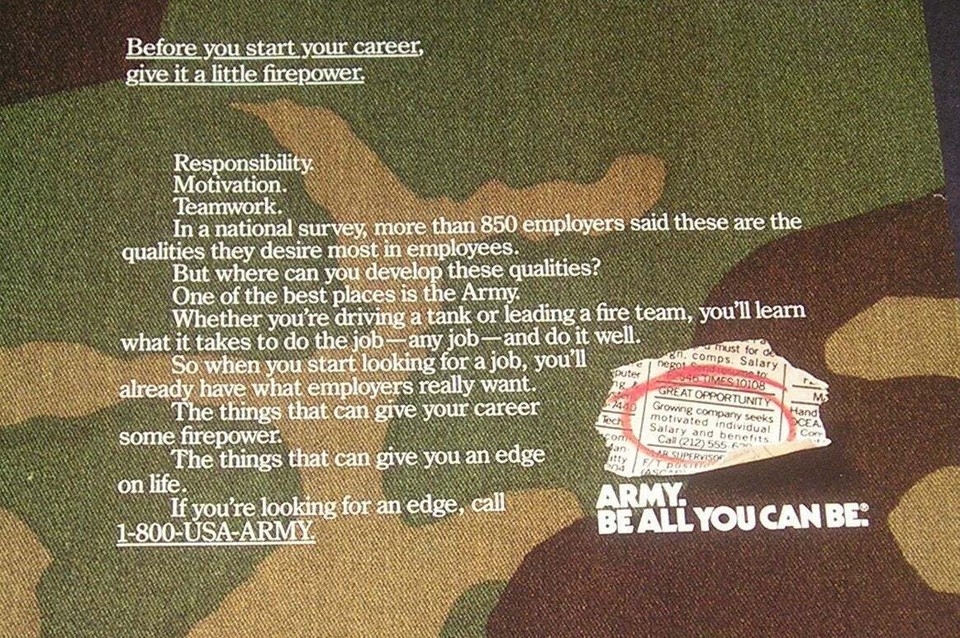 1991 U.S. Army Magazine Ad, Career Recruiting, Large Military Tank | eBay