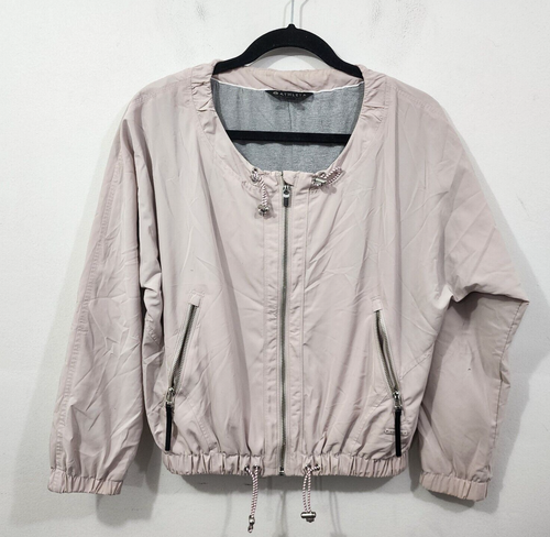 Athleta Chill Bomber Jacket Captain Soft Pink XS Athleisure Casual Gym ...