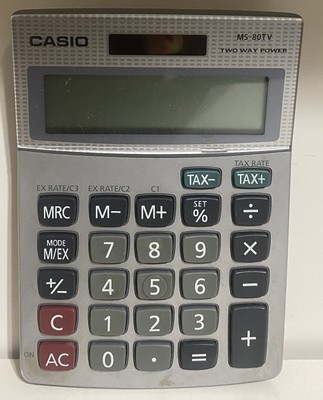 ⭐️⭐️Casio MS-80TV Two Way Power Solar Desktop Calculator Math Science ...