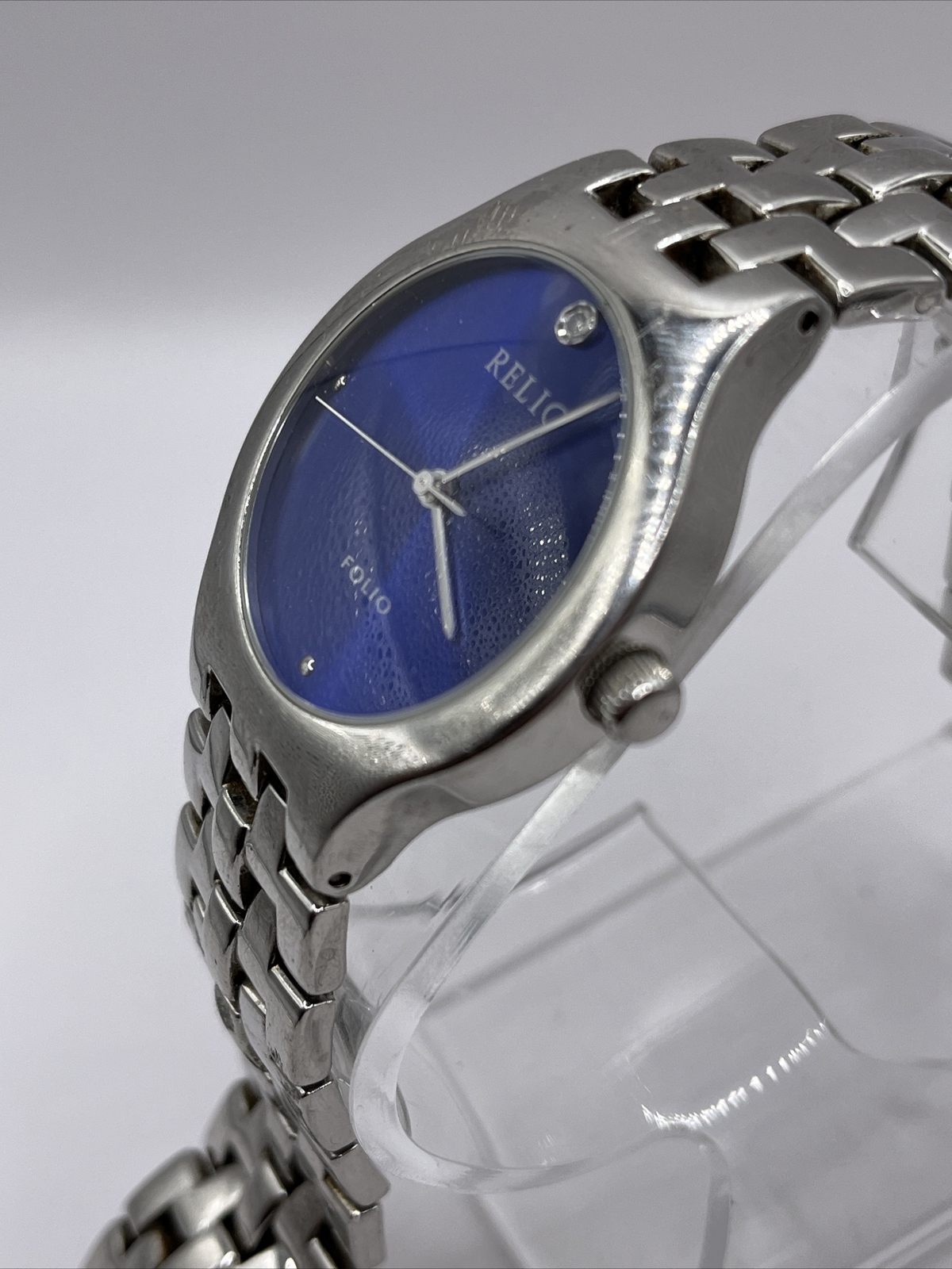 Relic Folio Men's Quartz Watch ZR77022 Stainless Steel Blue Dial for ...