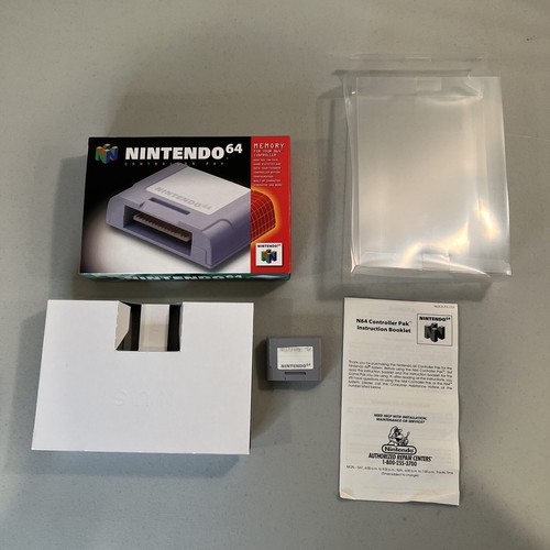 Nintendo N64 Controller Memory Pak With Box And Insert Tray & Manual ...