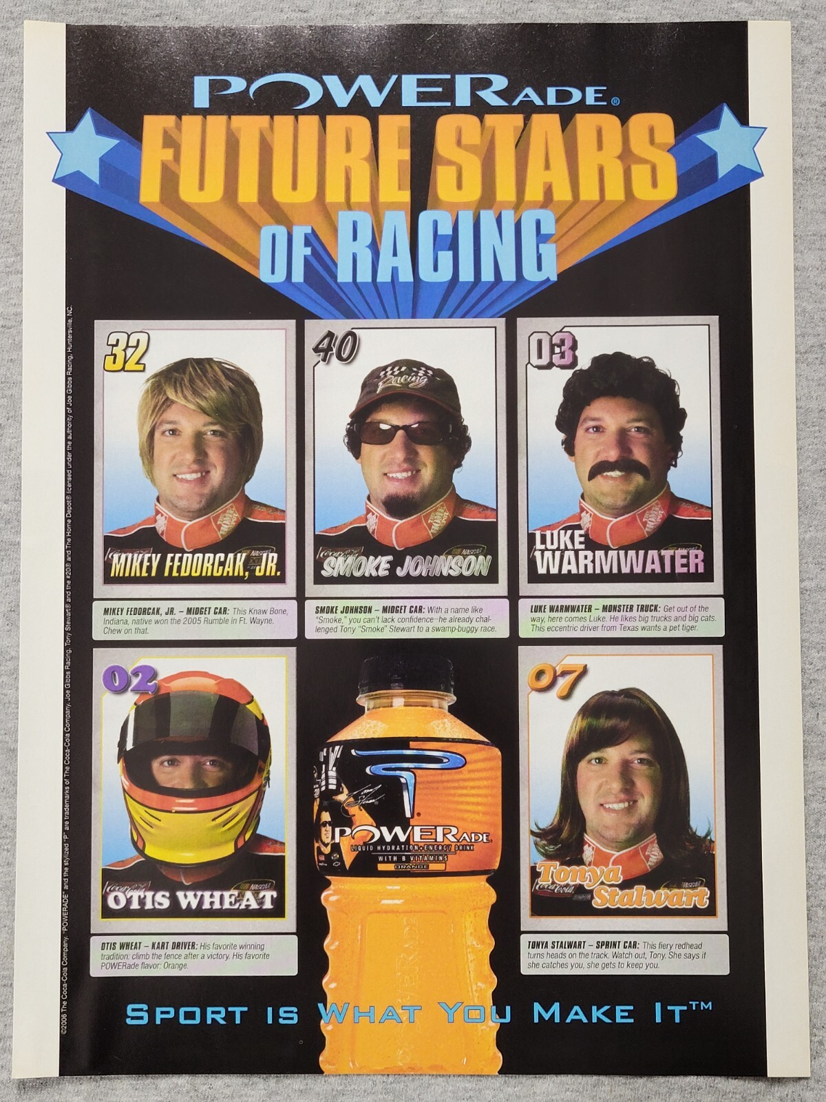 2006 Magazine Advertisement Page Tony Stewart Powerade Racing Print Ad ...