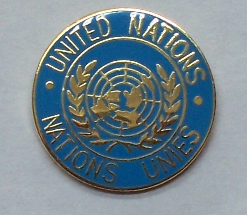 Insignia Métal Mini Redondo Naciones Unidas Broche United Pin U. N. Un ...