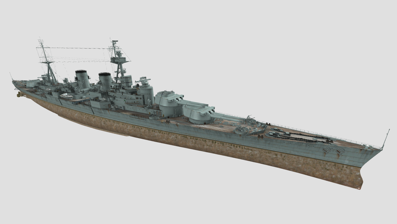 1/350 HMS Incomparable Class Battlecruiser 3D Printed kit(full hull ...