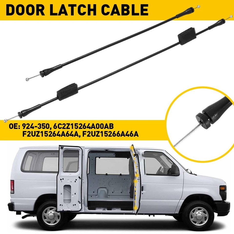 Rear Right Side Cargo Door Latch Cable&Rod For 1992-14 Ford E150 E250 ...
