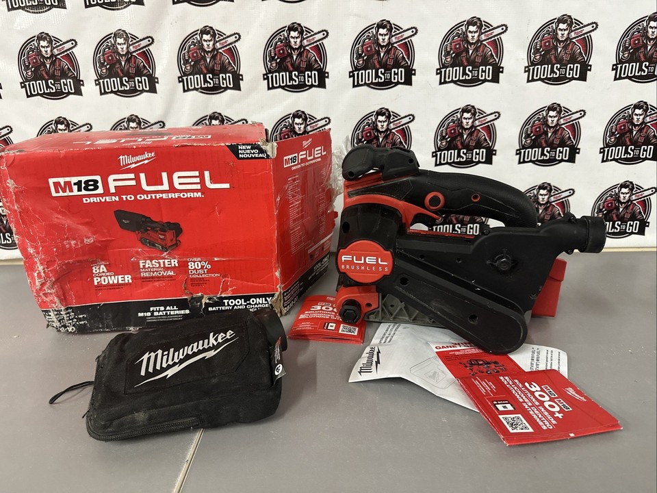 Milwaukee 2832-20 M18 FUEL Belt Sander 3” x 18” Cordless Brushless TOOL ...