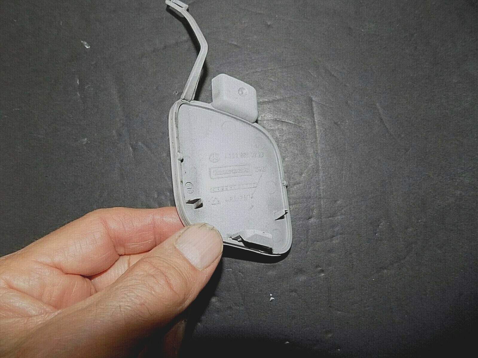 14-17 MERCEDES W222 S Class Rear Bumper Tow Hook Cover White OEM ...