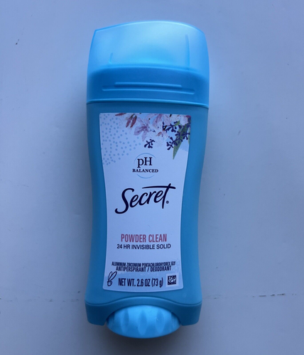 Secret Deodorant Powder Clean 2.6oz each Invisible Solid 2 Pack Exp 05/ ...