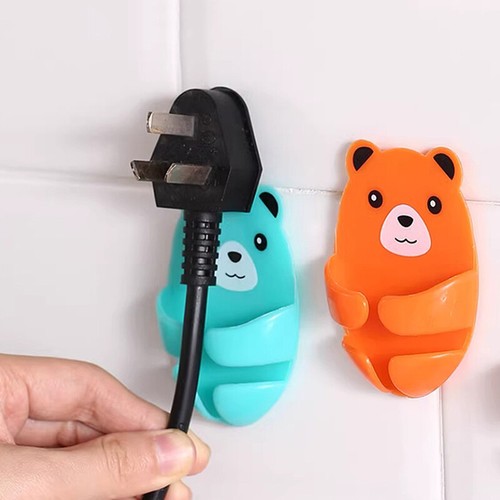 4Pcs Wear-Resistant Bear Plug Bracket Strong Adhesive Hug Bear Hook ...