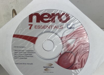 Nero 7 Essentials Software Disc Only Showtime Vision Recode Express CD ...