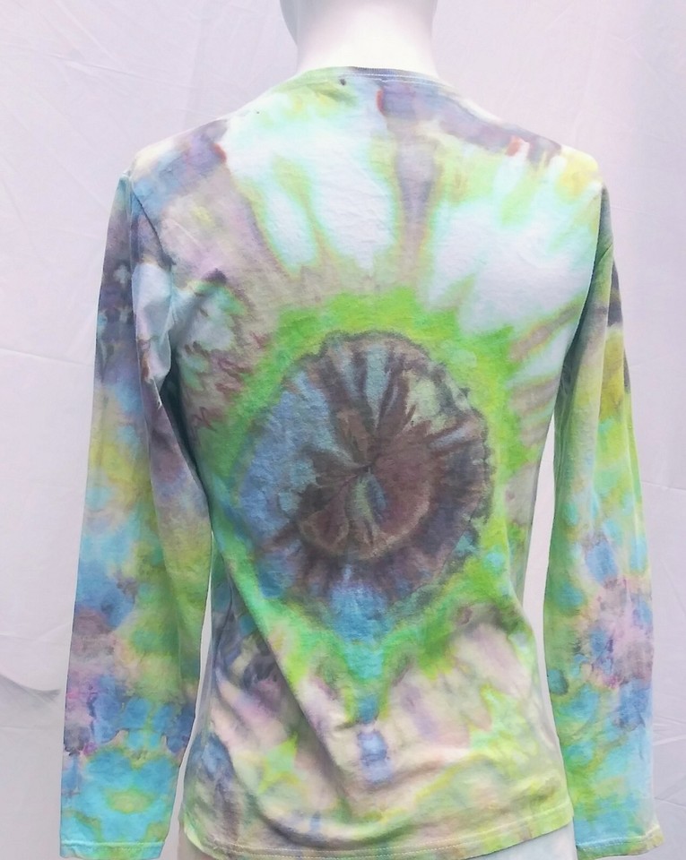 Tie Dye ladies medium Gildan 100% Cotton Tye-Dyed Long Sleeves S-M-T ...