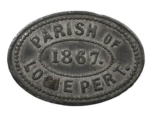 1867 Scotland Angus Logie Pert Parish Church Communion Token Burzinski ...