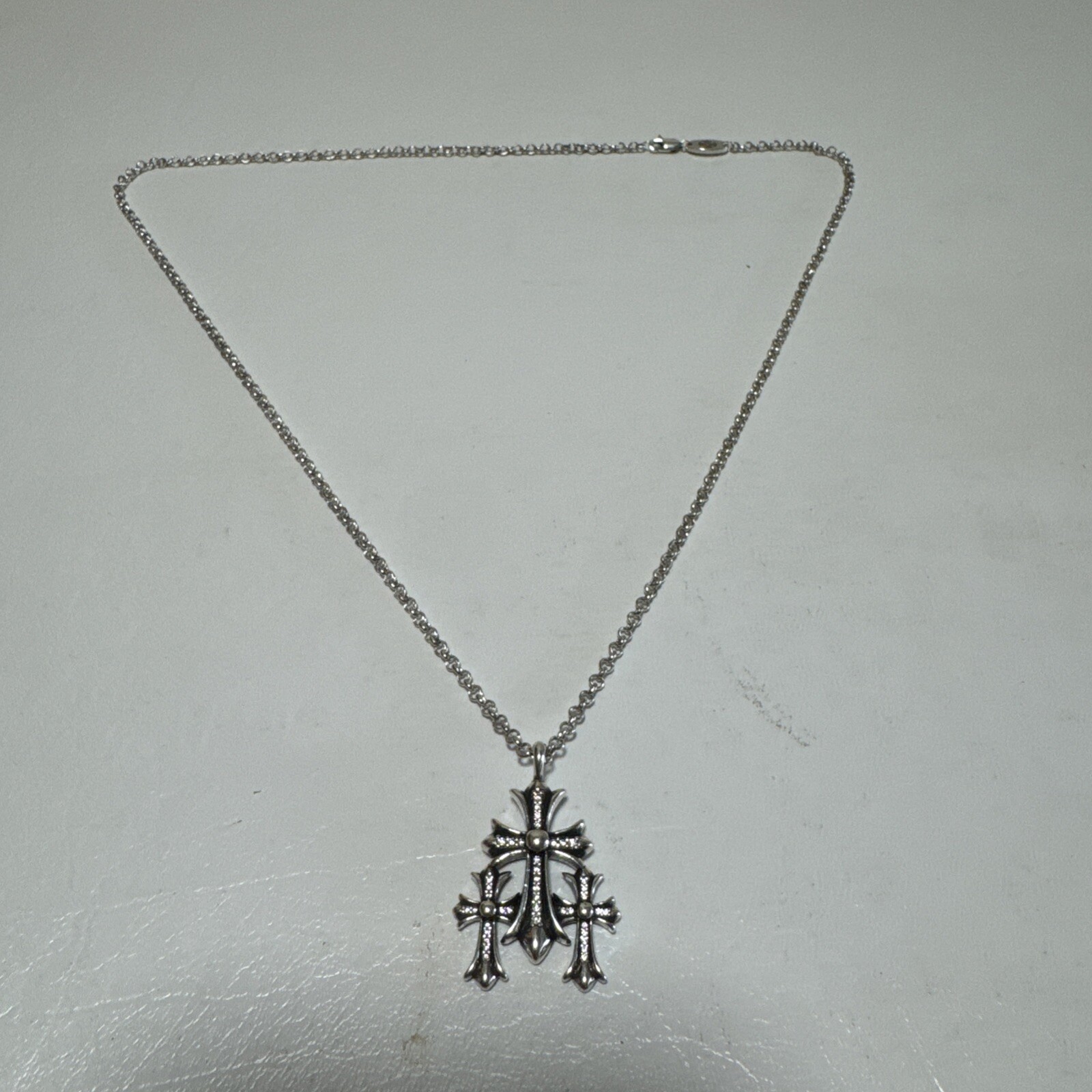 Chrome Hearts Triple cross Pendant Chain 925 - Gem