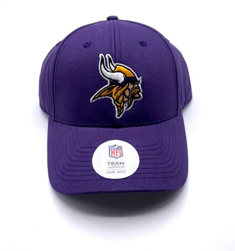 MINNESOTA VIKINGS PURPLE NFL FOOTBALL AUTHENTIC CLASSIC TEAM LOGO CAP ...