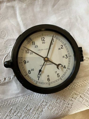 Vintage Chelsea Clock Co. US Government Clock Bakelite Battery | eBay