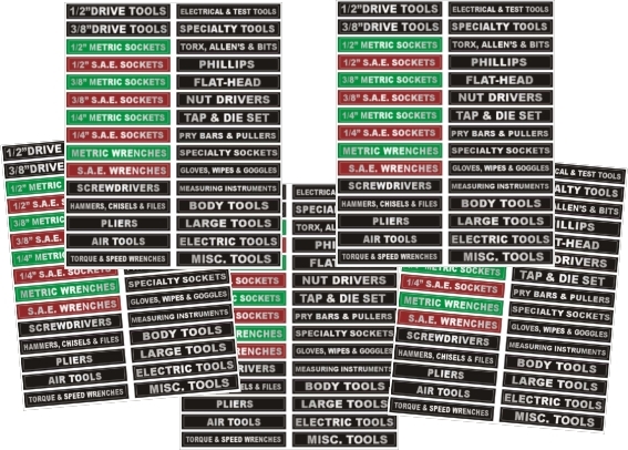 Adhesive TOOLBOX LABELS fits all Craftsman Tool Boxes | eBay