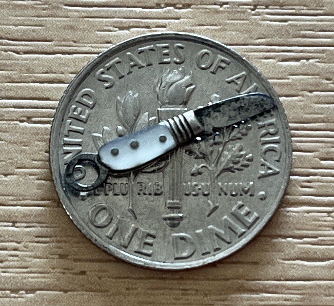 Antique Miniature Folding Knife, MOP, Sheffield England, Tiny Mini ...