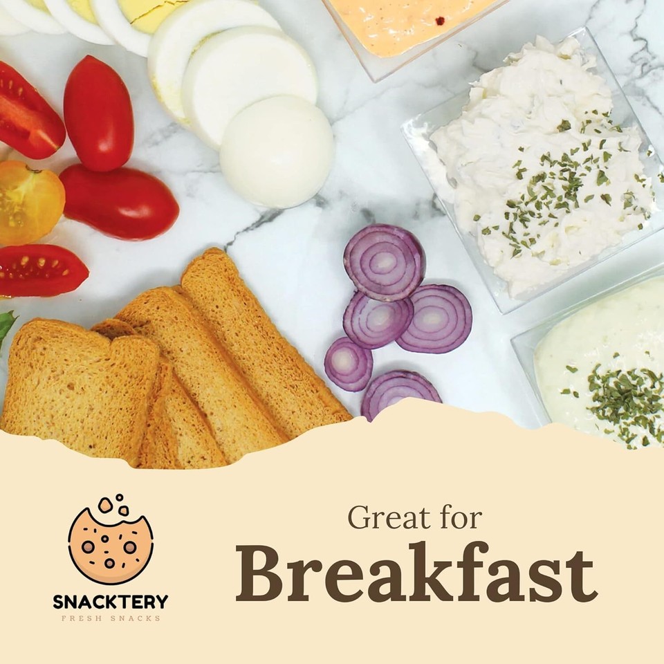 Snacktery Original Melba Toast Crackers - Thin and Crispy Flatbread ...