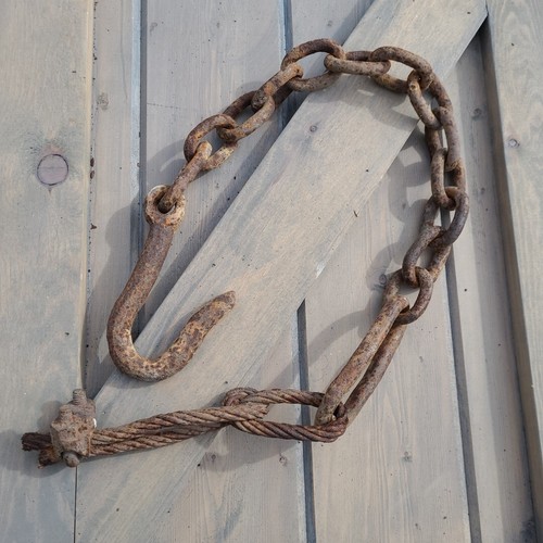 Vintage Chain Rustic Rusty Farm Wagon Country Primitive Steampunk Art ...