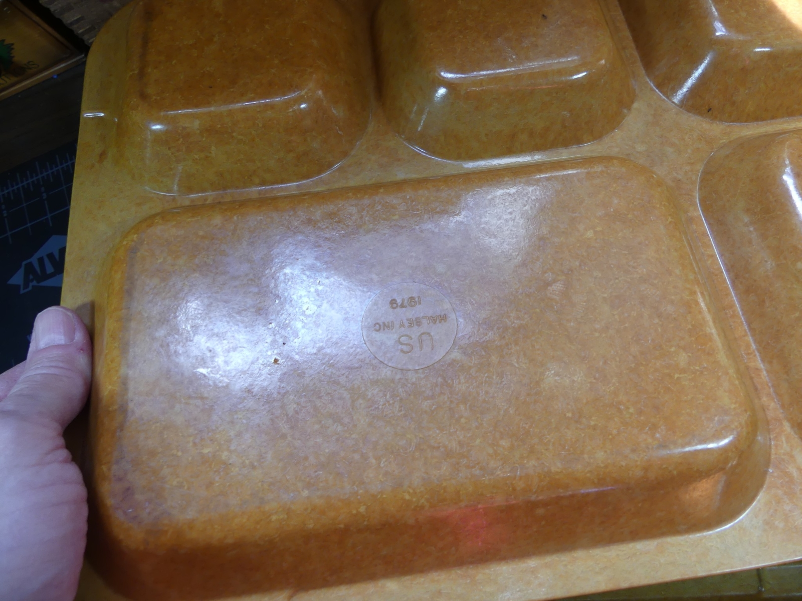 Vintage U.S. Army Mess Melamine Serving Trays 5 Compartment Lot of 4 | eBay