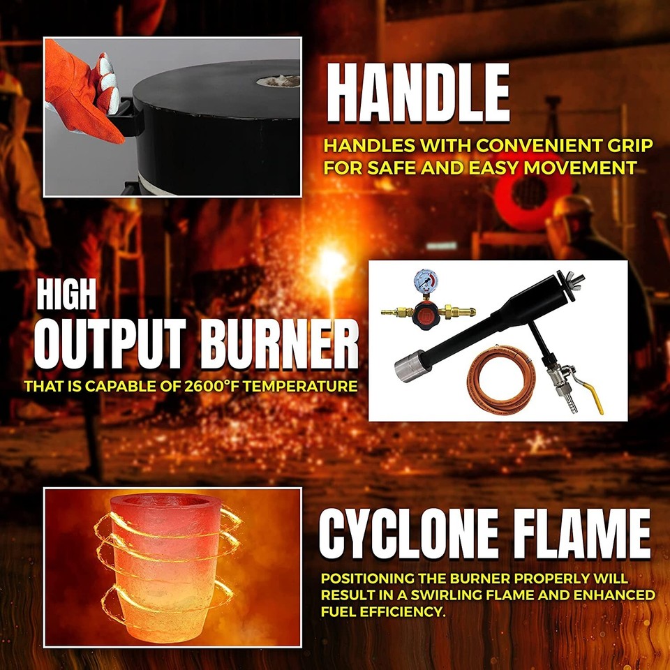 Melting Furnace Kit - 20 Kg - Gas Melting Kit - Scrap Metal Smelting ...