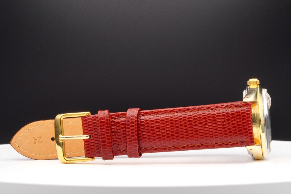 Vintage Rolex Date 1550 Mens 14K Gold Shell Watch Gold Mosaic Dial ...