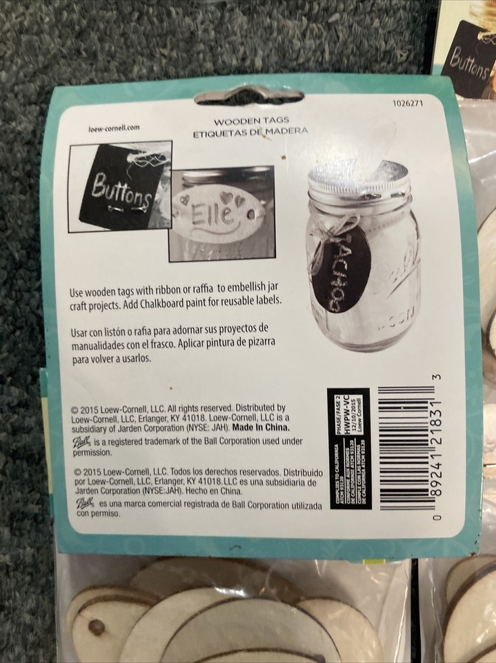Loew-Cornell TransforMASON Wooden Tags, Ovals, 10-Count | eBay