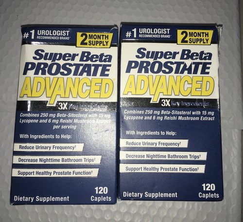 (2 )~Pack Super Beta Prostate Advanced Supplement 2x120 Cap (240) Exp ...