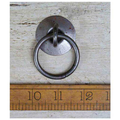 1 CAST IRON CUP PULL RING HANDLE DESIGN 47MM APPROX OLD RUSTIC DESIGN ...