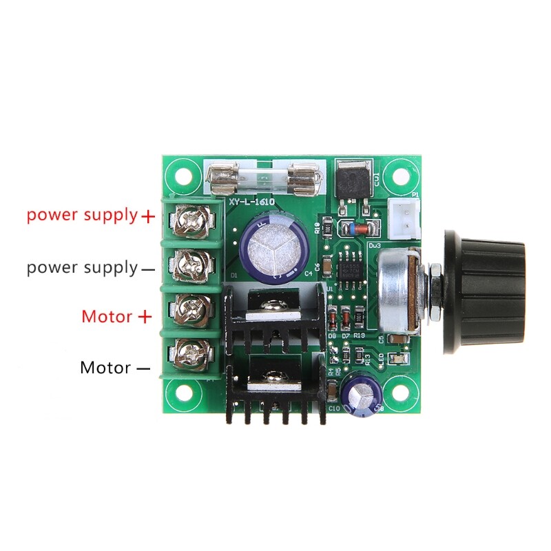 9V-50V 10A PWM for Motor Speed Controller with Knob Adjustable Speed ...