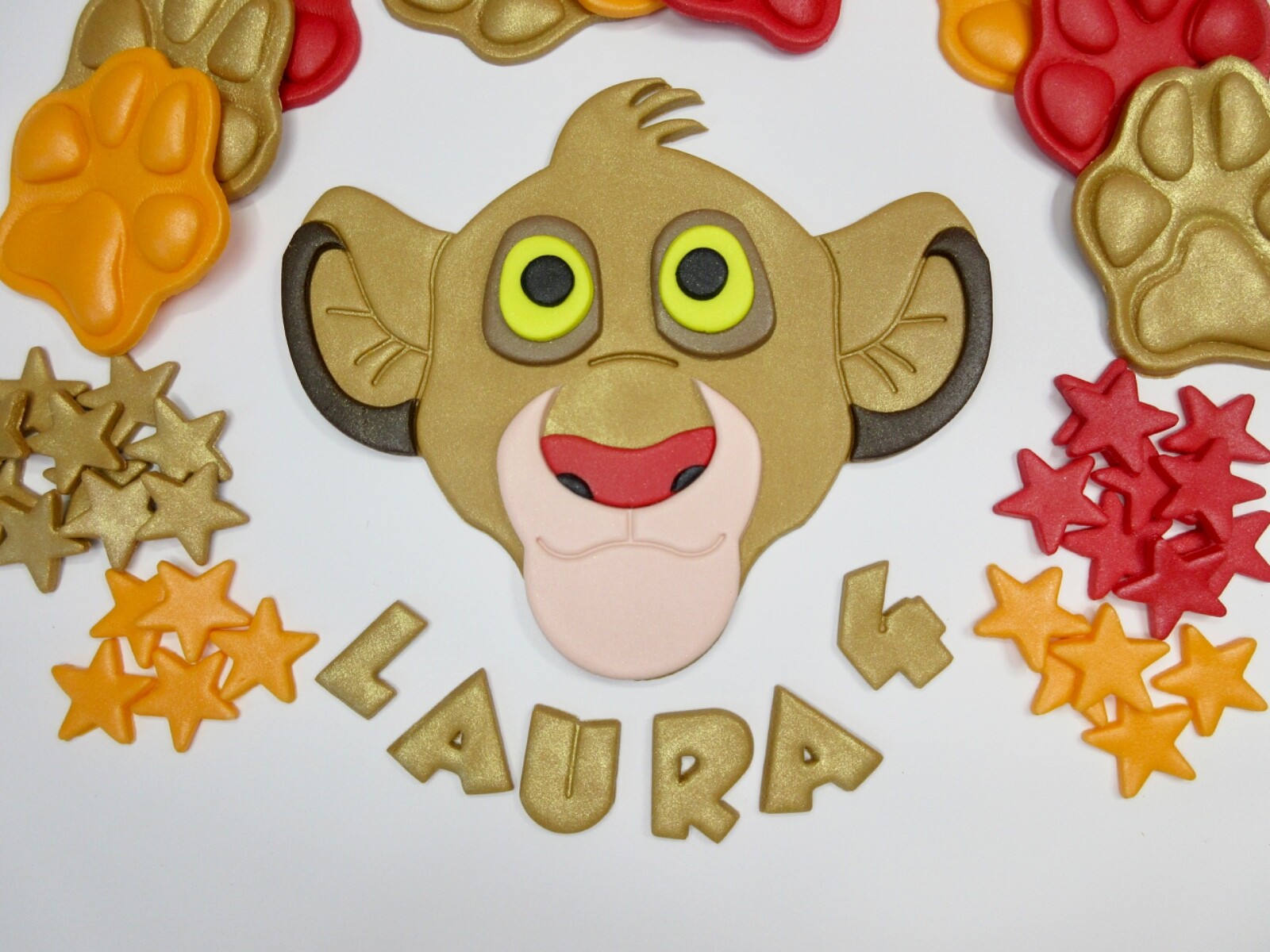 Simba Lion King Cake Topper Personalised Large. Edible Simba Cake ...
