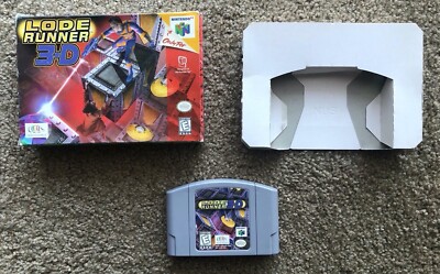 Lode Runner 3-D (Nintendo N64, 1998) Authentic with Box - Free Ship ...