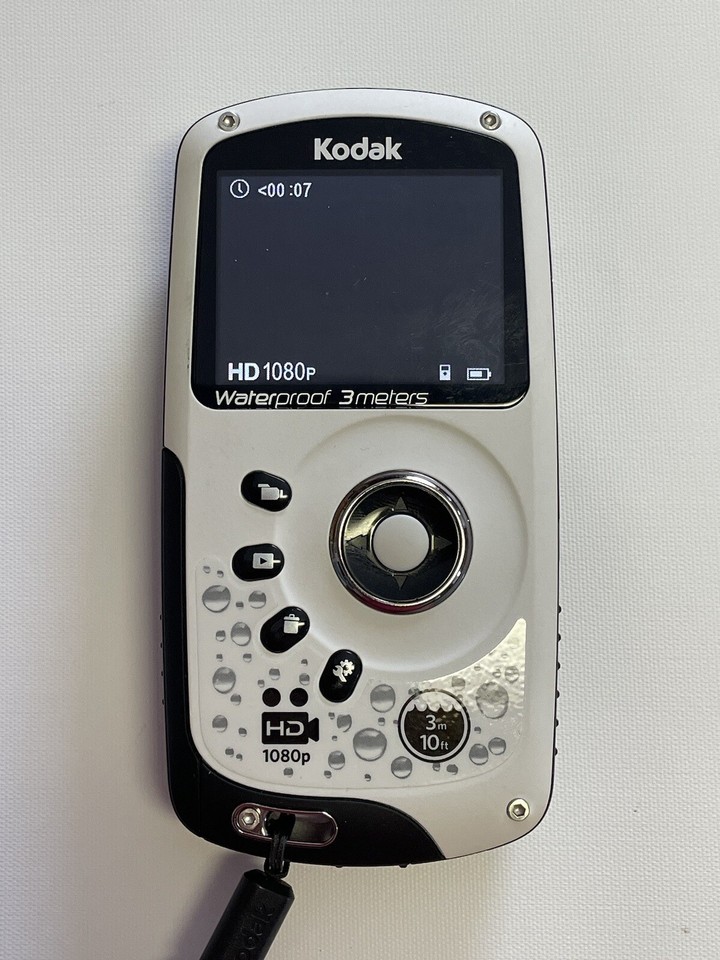 Kodak EIS Play Sport Waterproof (3m) Video Camera 1080P White With ...