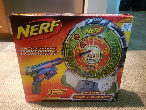 Nerf Tech Target + Nerf Dart Blaster + 3 Darts *New Open Box (box has ...