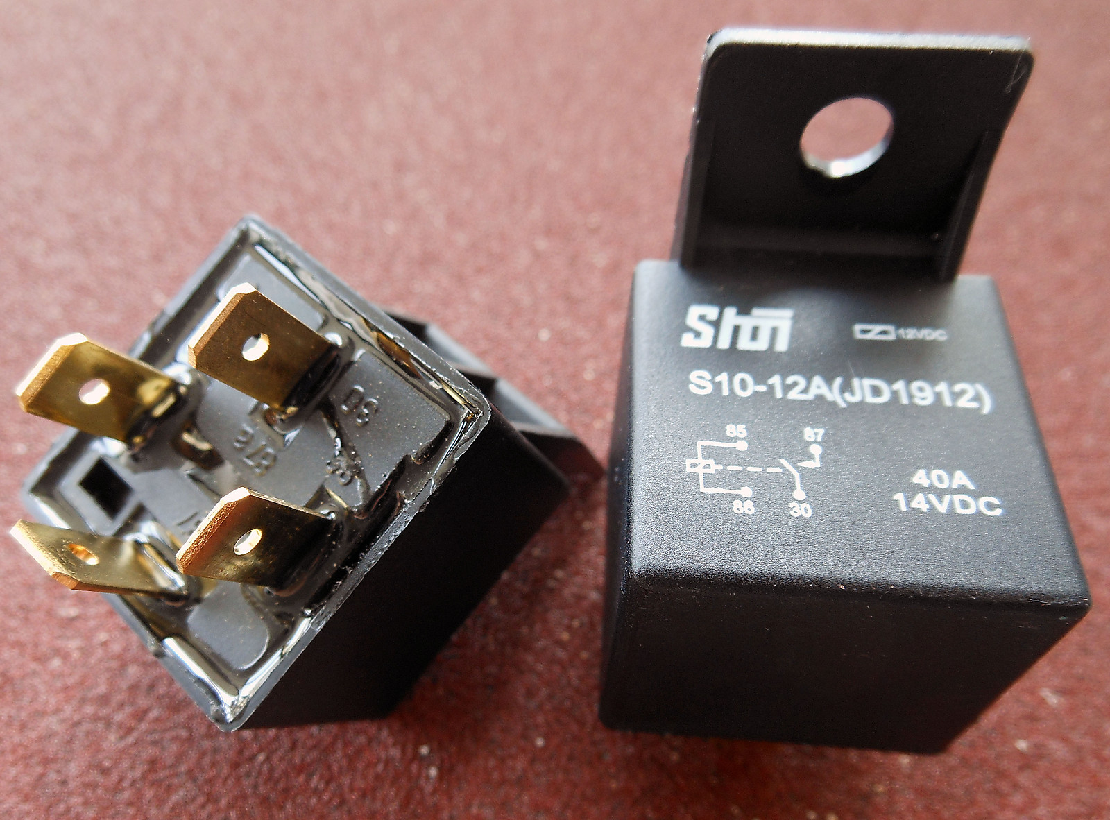 2pcs 4 Pin Post Car Relay JD1912 Backrest Type DC 12V 40A | eBay