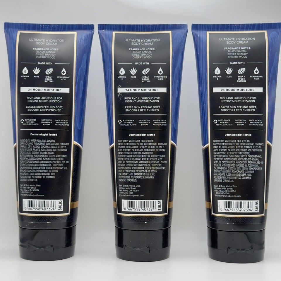 Bath & Body Works Manhattan Nightcap Men's Collection Body Cream Set of ...