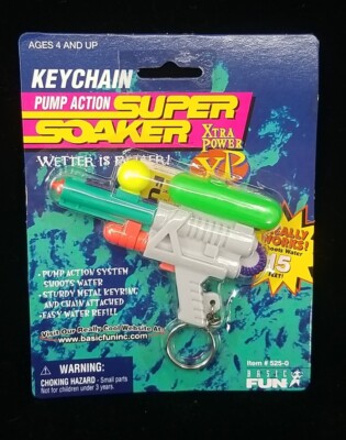 Keychain Pump Action Super Soaker Xtra Power XP 525-0 Vintage 1998 NEW ...