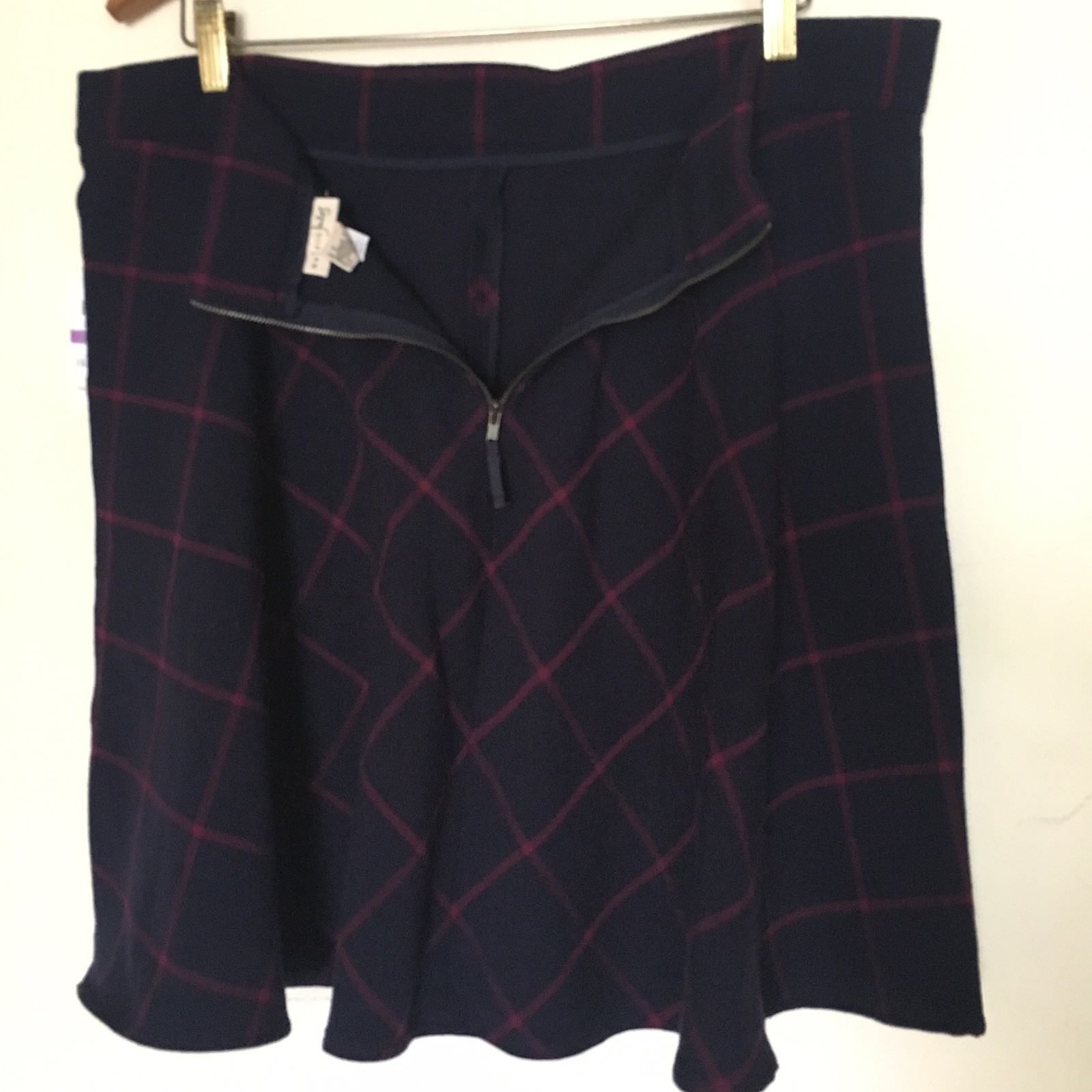 Maison Joules Womens Window Pane A-line Navy Skirt - XXL | eBay